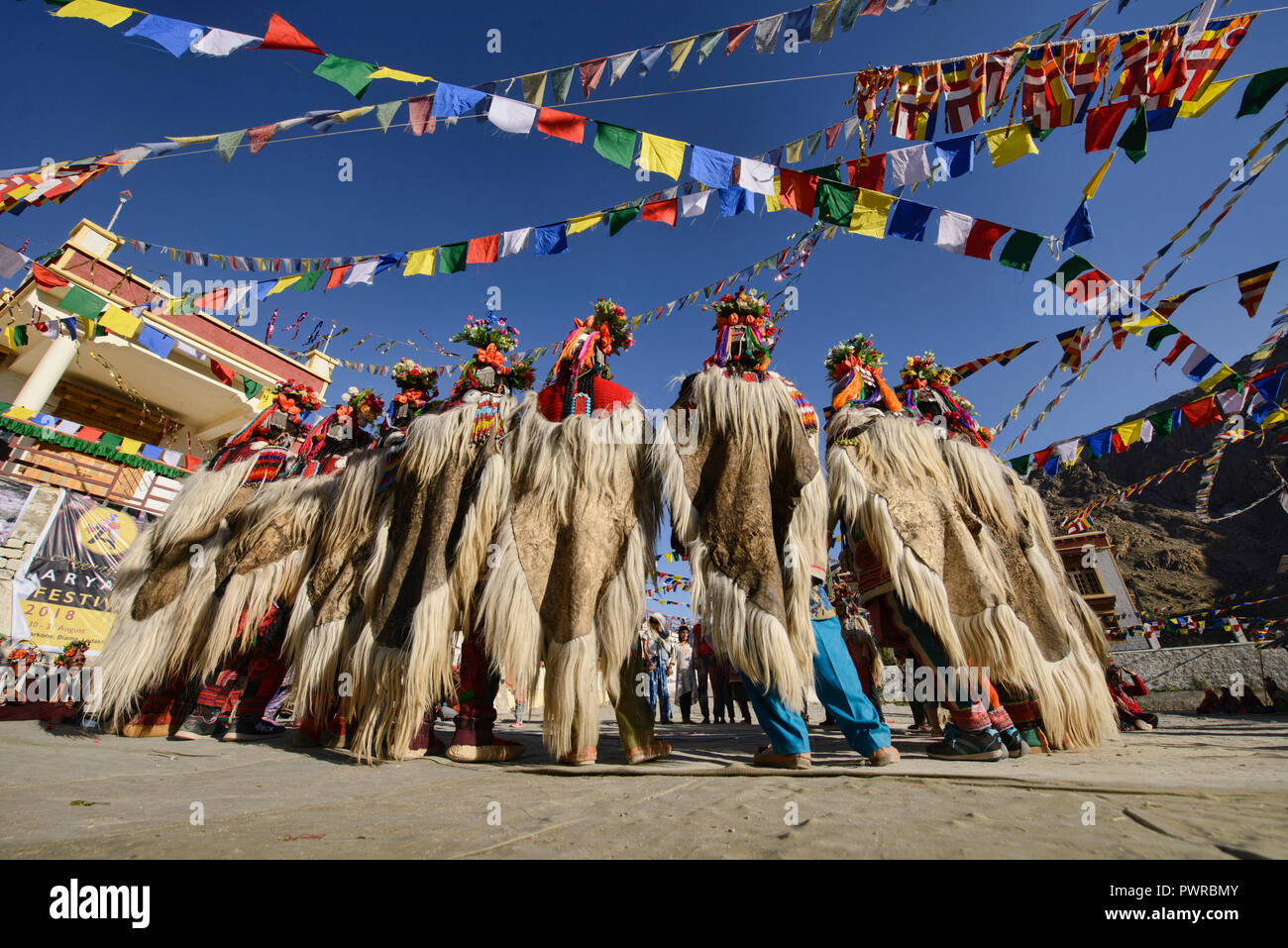 Aryan (Brogpa) women in traditional costume, Biama village, Ladakh ...
