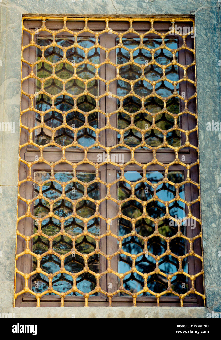 Old window Architecture from the Ottoman times In Istanbul Stock Photo ...