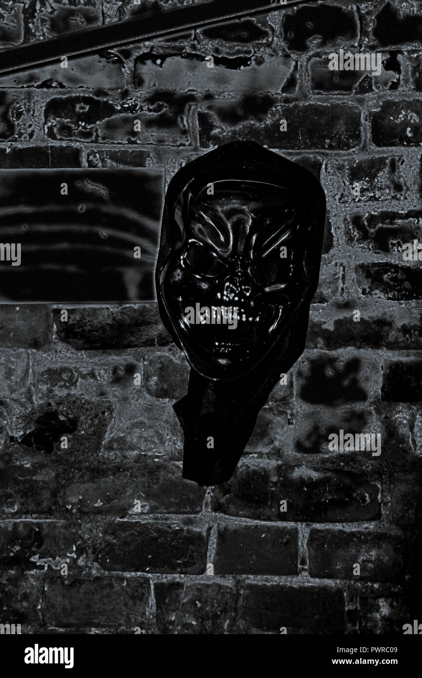 Eerie Halloween Skull Mask Stock Photo - Alamy