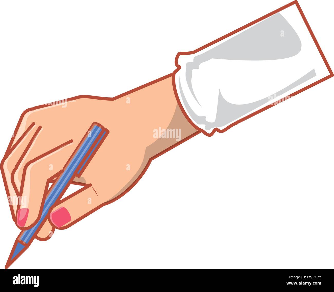 hand with pen ink write icon vector illustration design Stock Vector ...