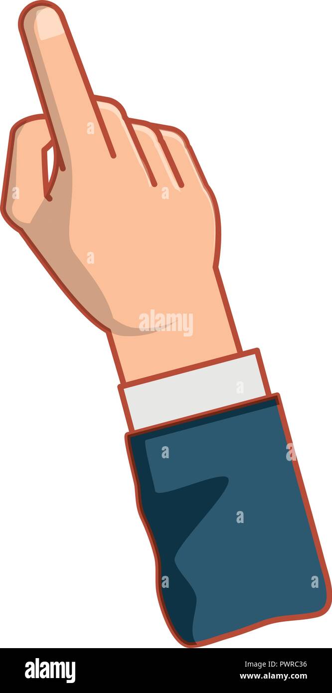 hand pointing with index finger vector illustration design Stock Vector ...