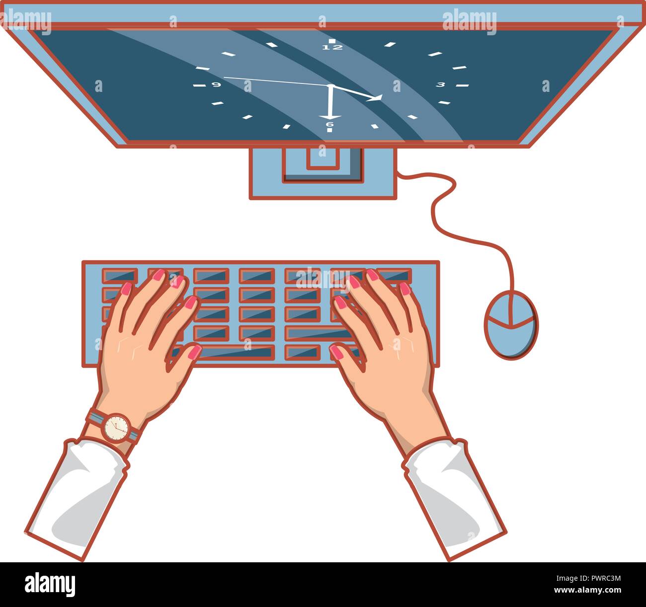 Aerial clock Stock Vector Images - Alamy