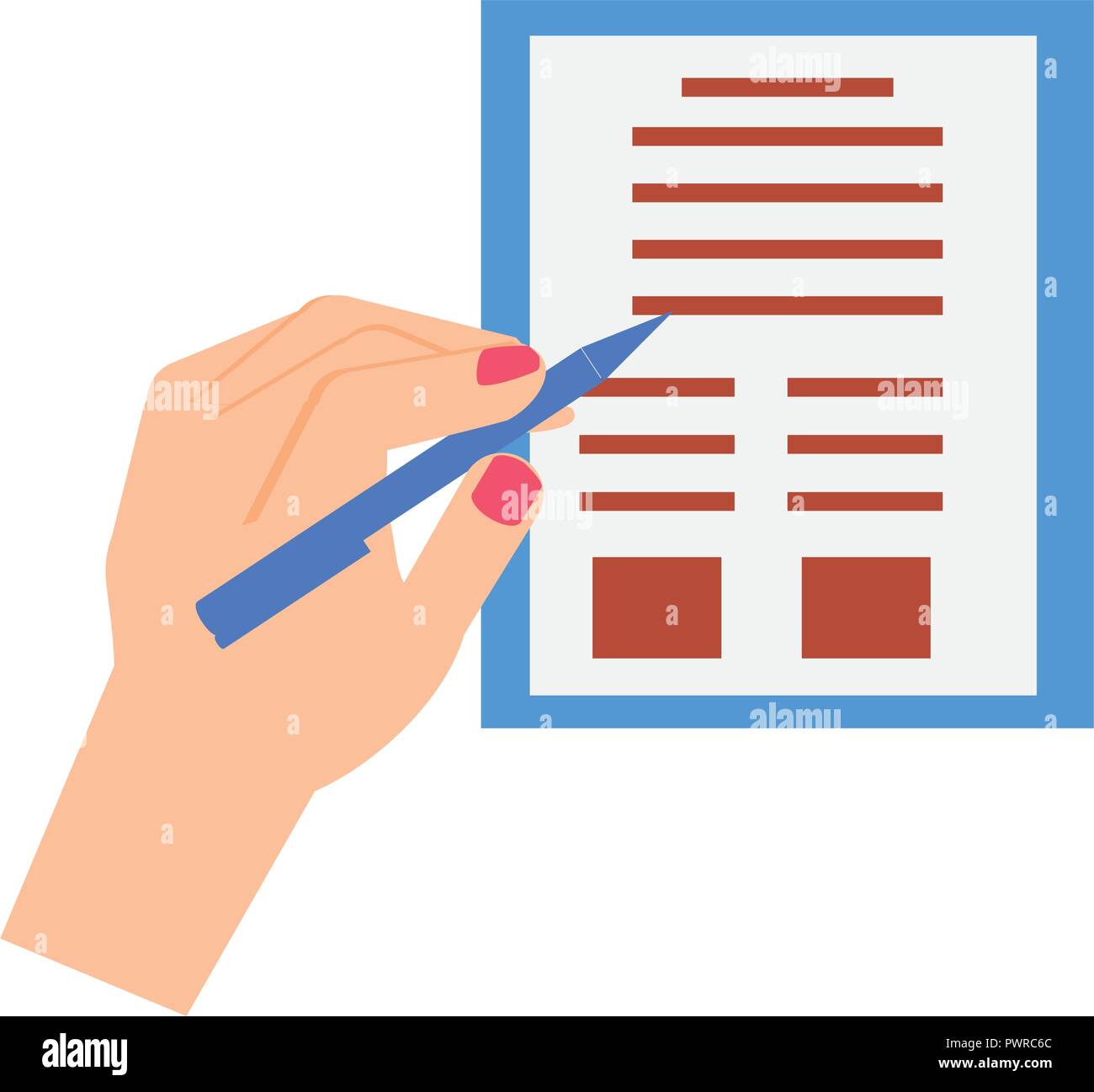 hand writing in notebook school vector illustration design Stock Vector ...