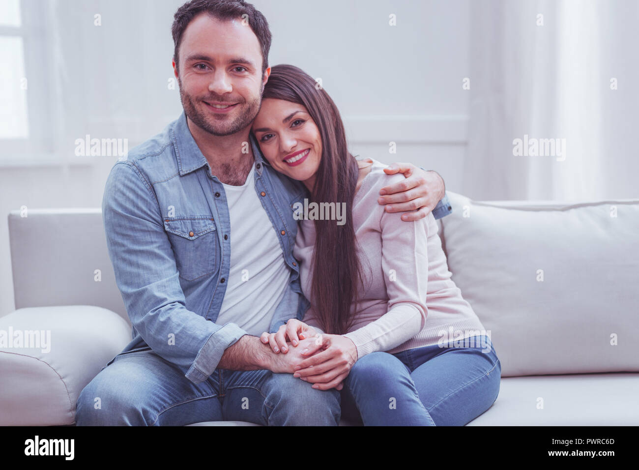 Gorgeous young couple being happy together Stock Photo - Alamy