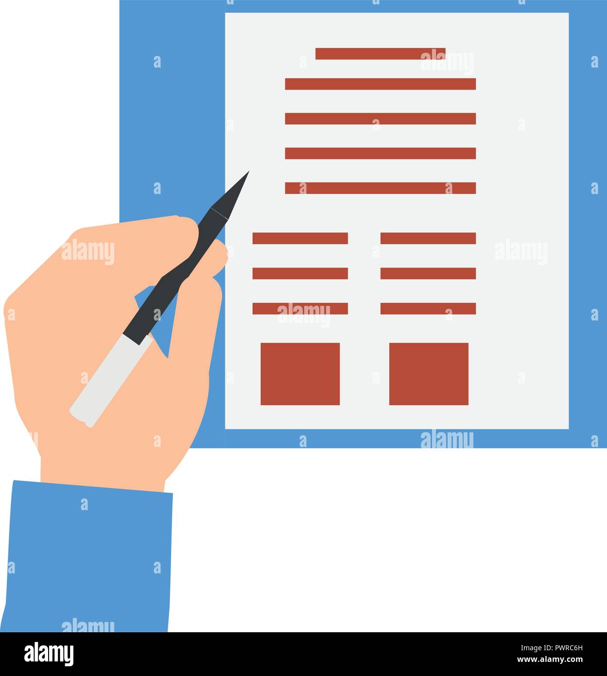 hand writing in notebook school vector illustration design Stock Vector ...