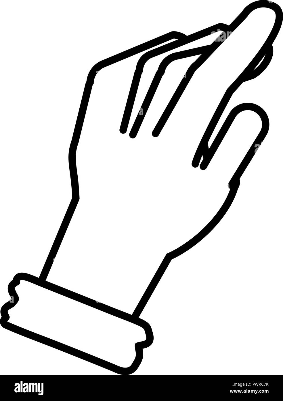 hand pointing with index finger vector illustration design Stock Vector ...