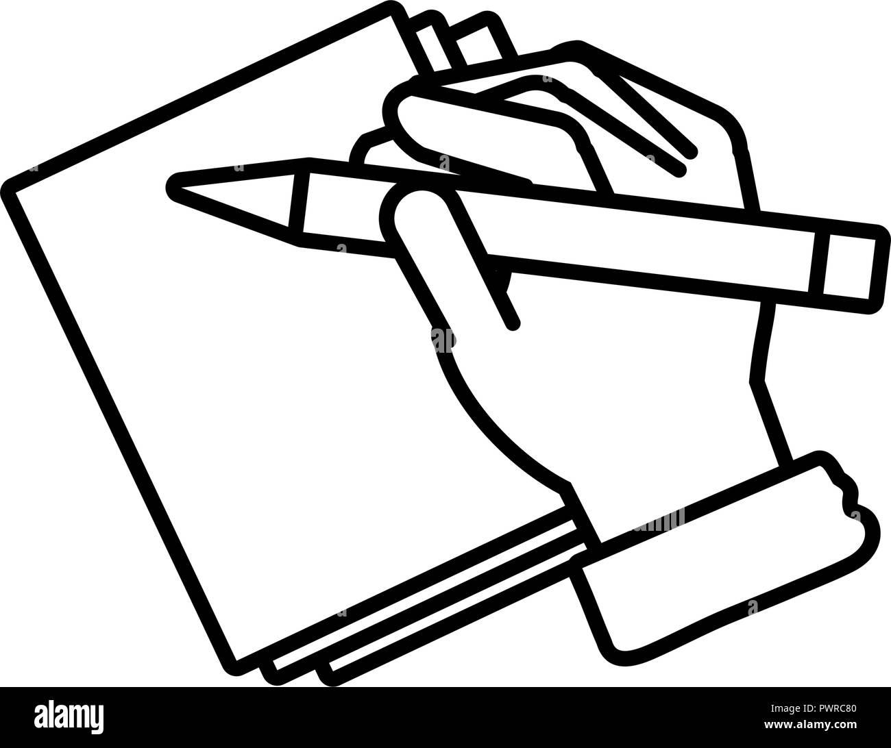hand signing document isolated icon vector illustration design Stock ...