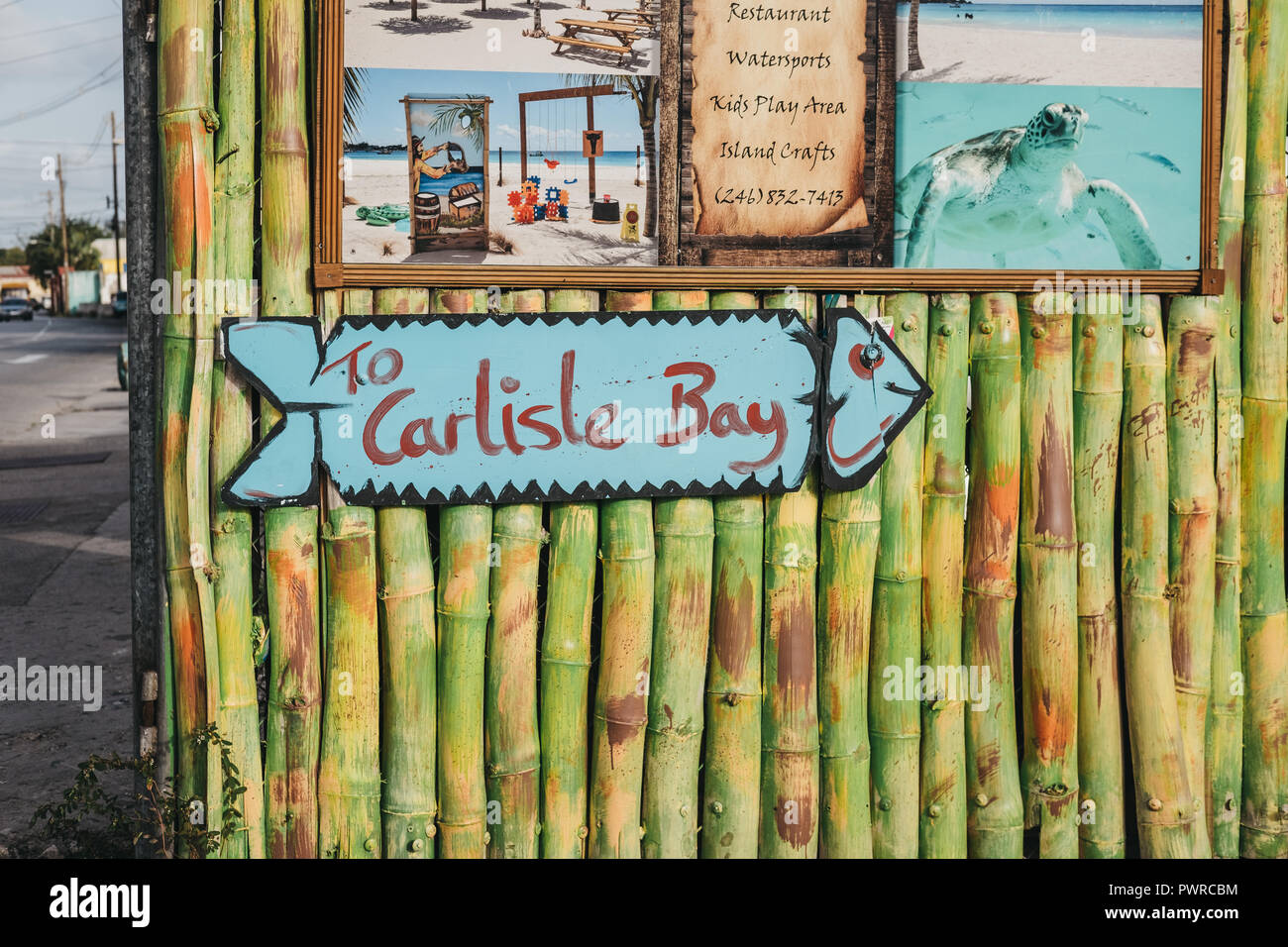 Barbados street sign hi-res stock photography and images - Alamy