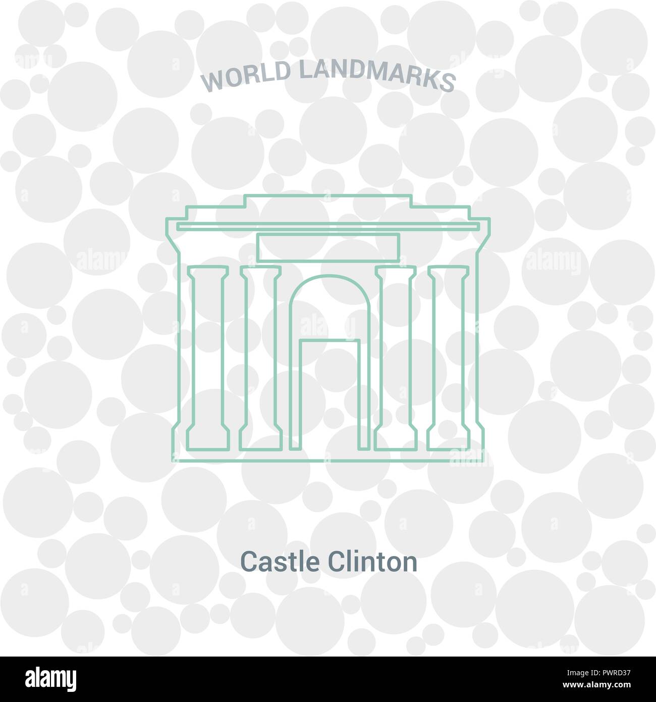 World Famous landmarks design with creative background vector Stock ...