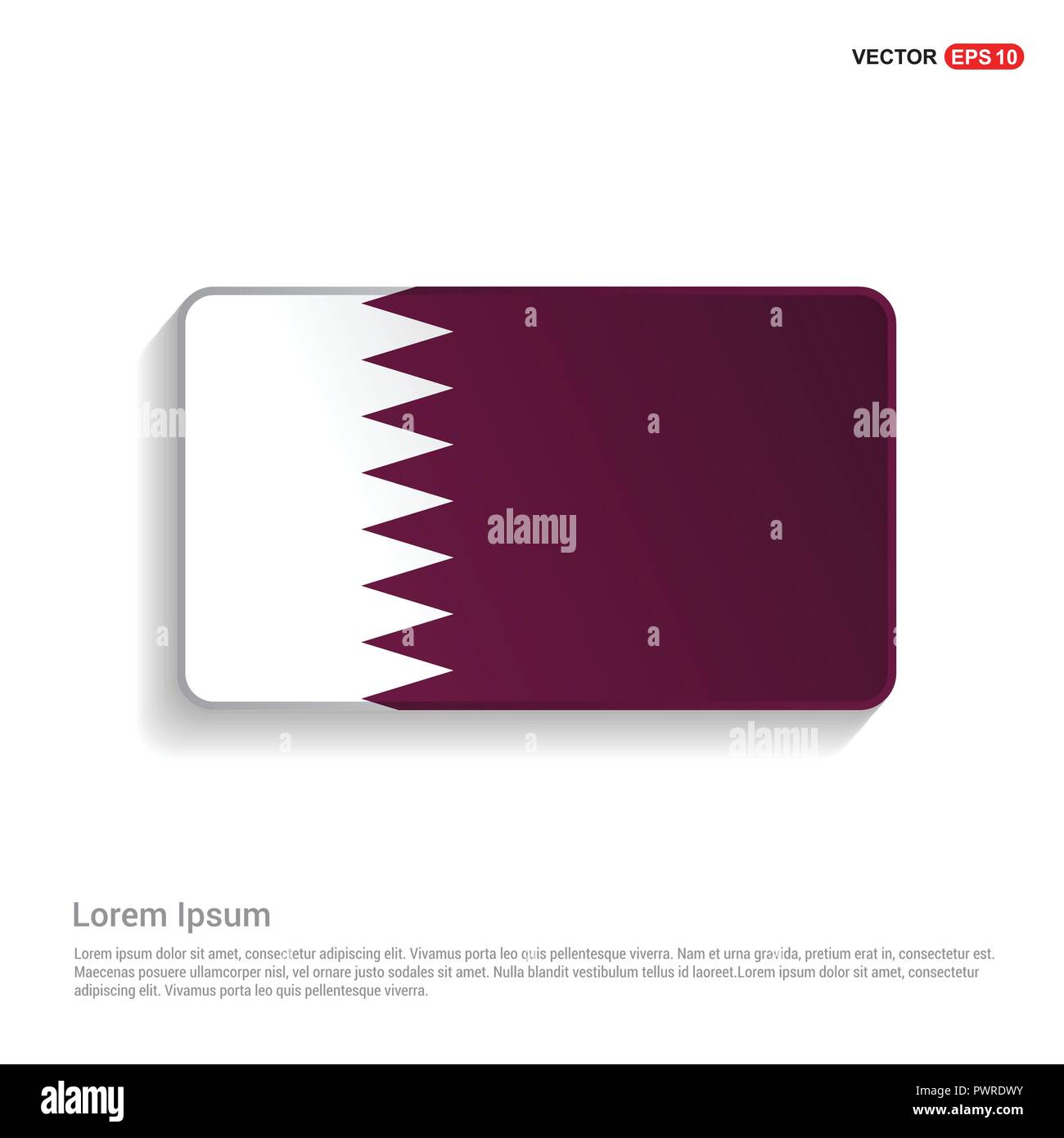 Qatar flag design vector Stock Vector Image & Art - Alamy