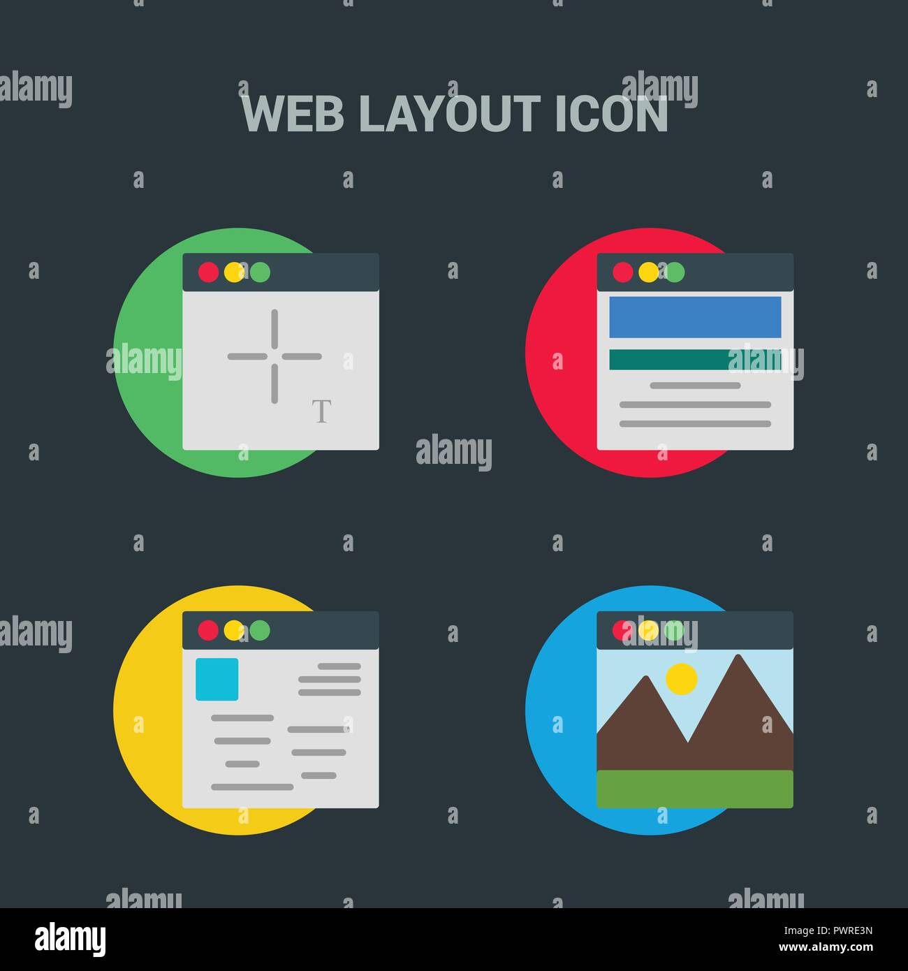 Web layout icon with creative design vector Stock Vector Image & Art ...