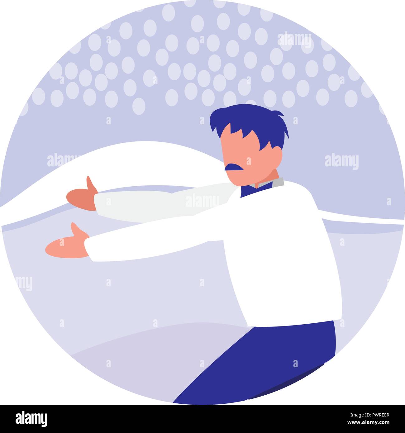 boxing referee icon over white background, vector illustration Stock ...