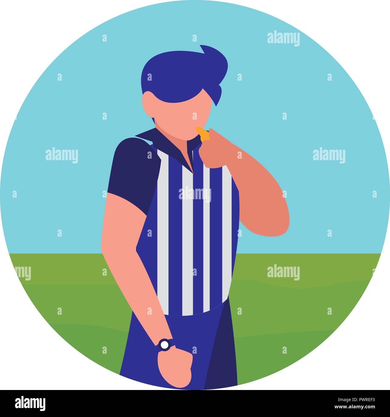 soccer referee icon over white background, vector illustration Stock ...