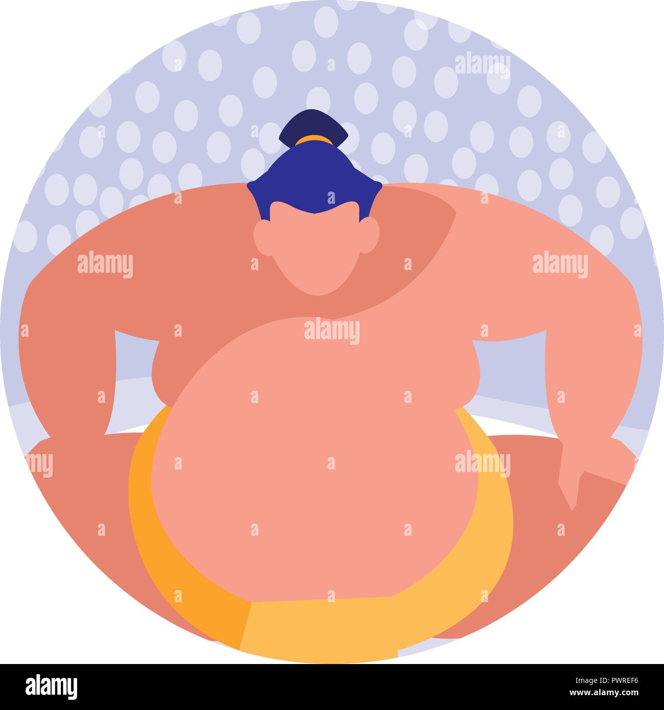 sumo wrestler icon over white background, vector illustration Stock ...