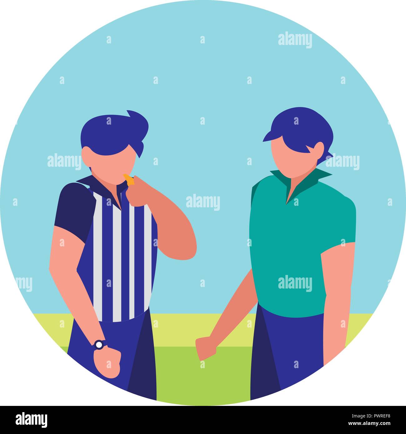 soccer referees icon over white background, vector illustration Stock ...