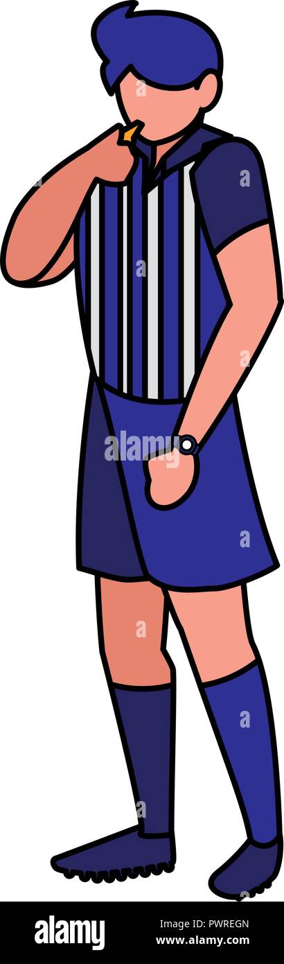 soccer referee icon over white background, vector illustration Stock ...