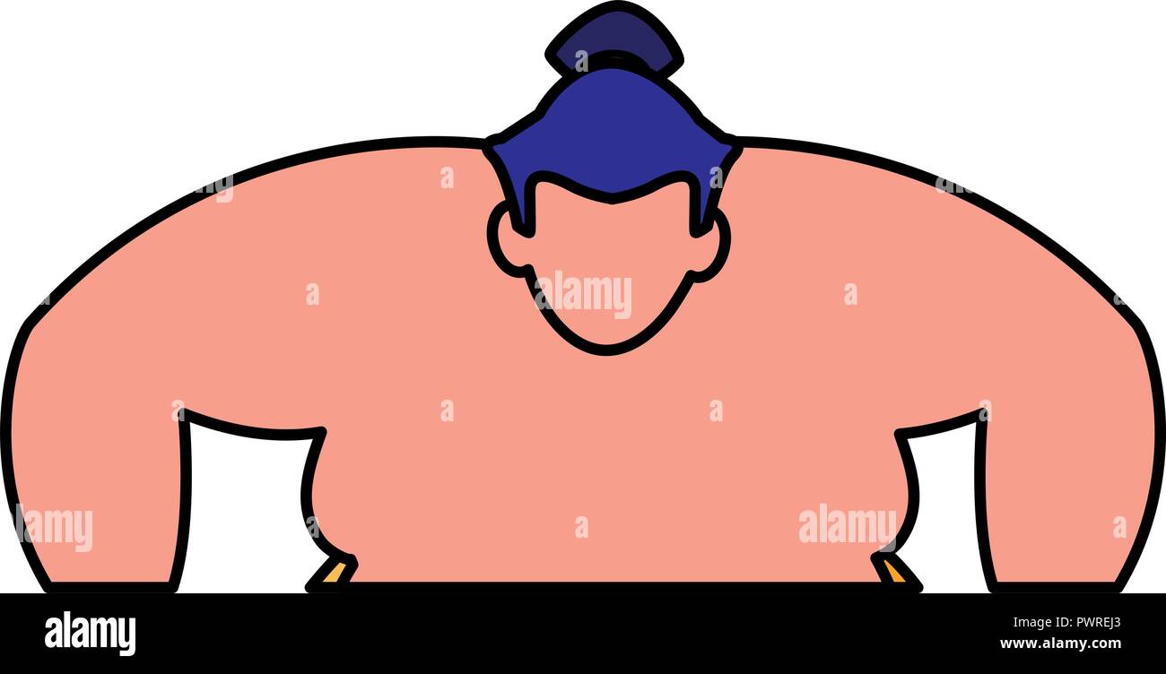 sumo wrestler icon over white background, vector illustration Stock ...