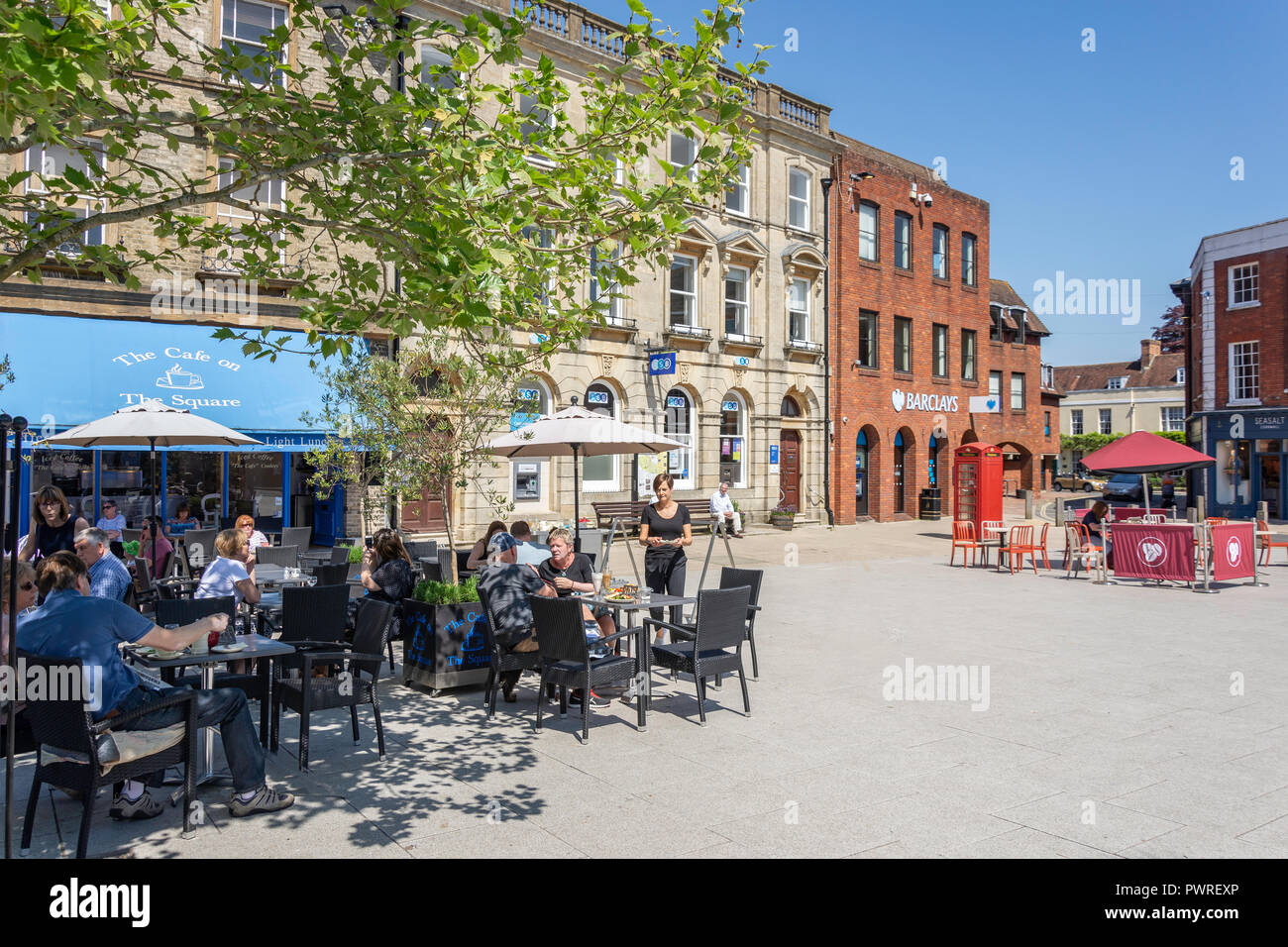 The Cafe on The Square, The Square, Wimborne Minster, Dorset, England ...