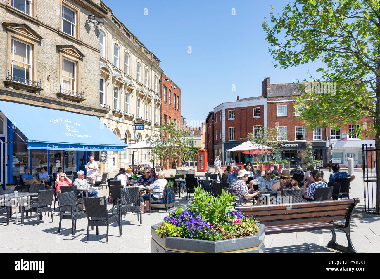 Square Wimborne Minster England Uk High Resolution Stock Photography ...