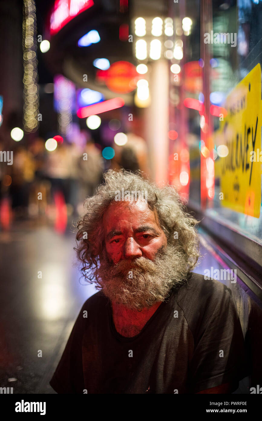 Michael, homeless on Hollywood Boulevard, Hollywood, Los Angeles ...