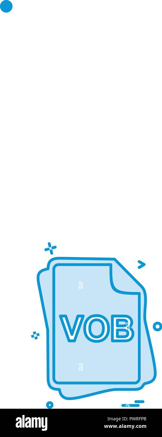 VOB file type icon design vector Stock Vector Image & Art - Alamy