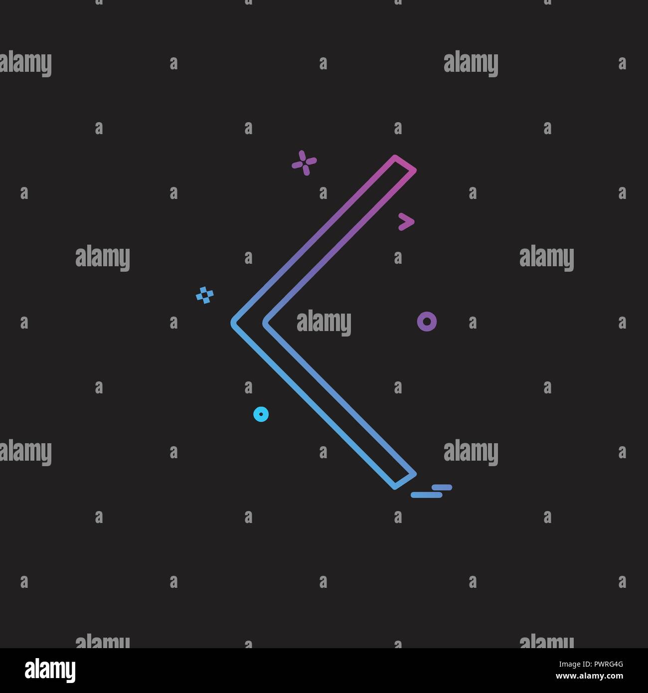 Left arrow icon design vector Stock Vector Image & Art - Alamy