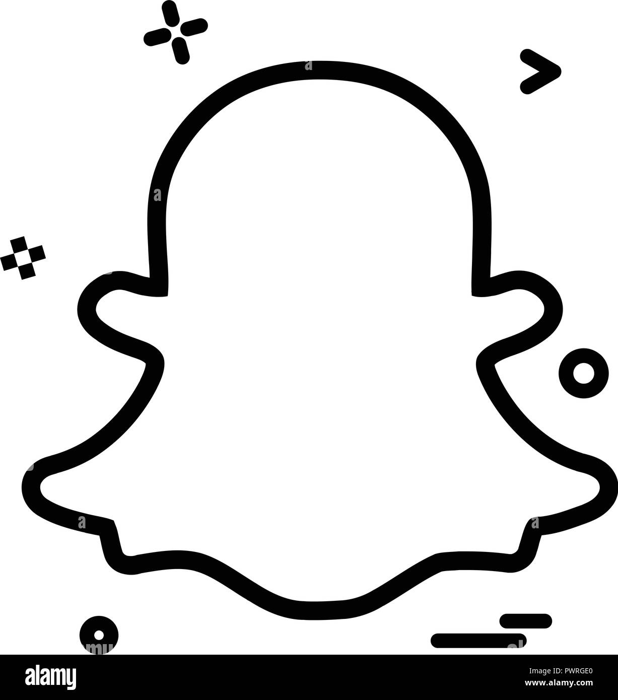 Snapchat symbol Black and White Stock Photos & Images - Alamy