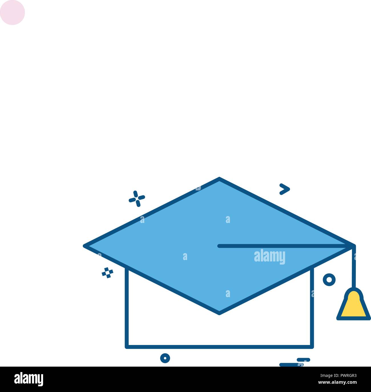 Convocation cap icon design vector Stock Vector Image & Art - Alamy