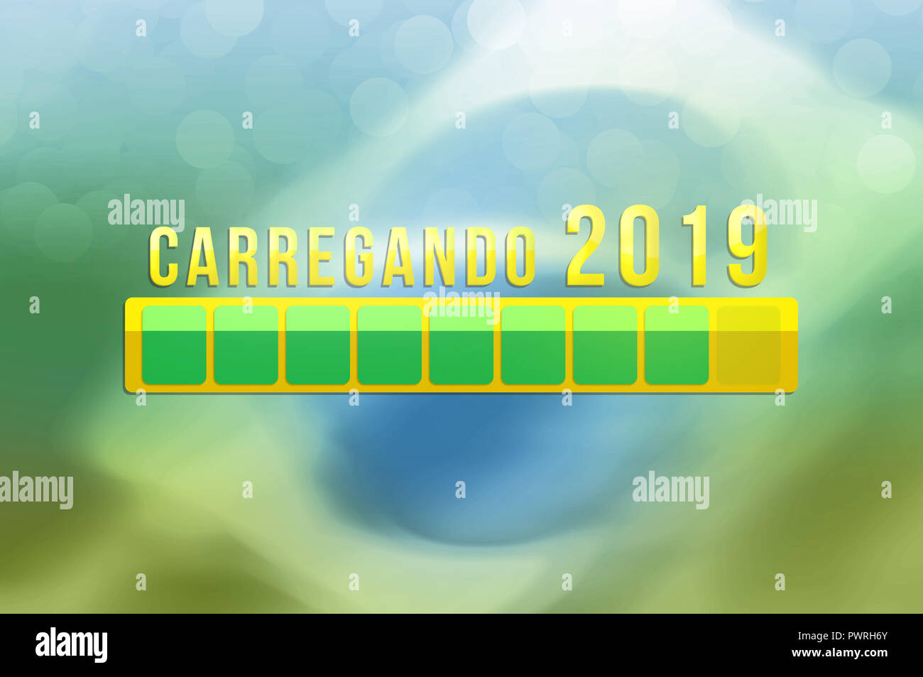 Loading status bar, Carregando 2019 in portuguese with a Brazilian ...