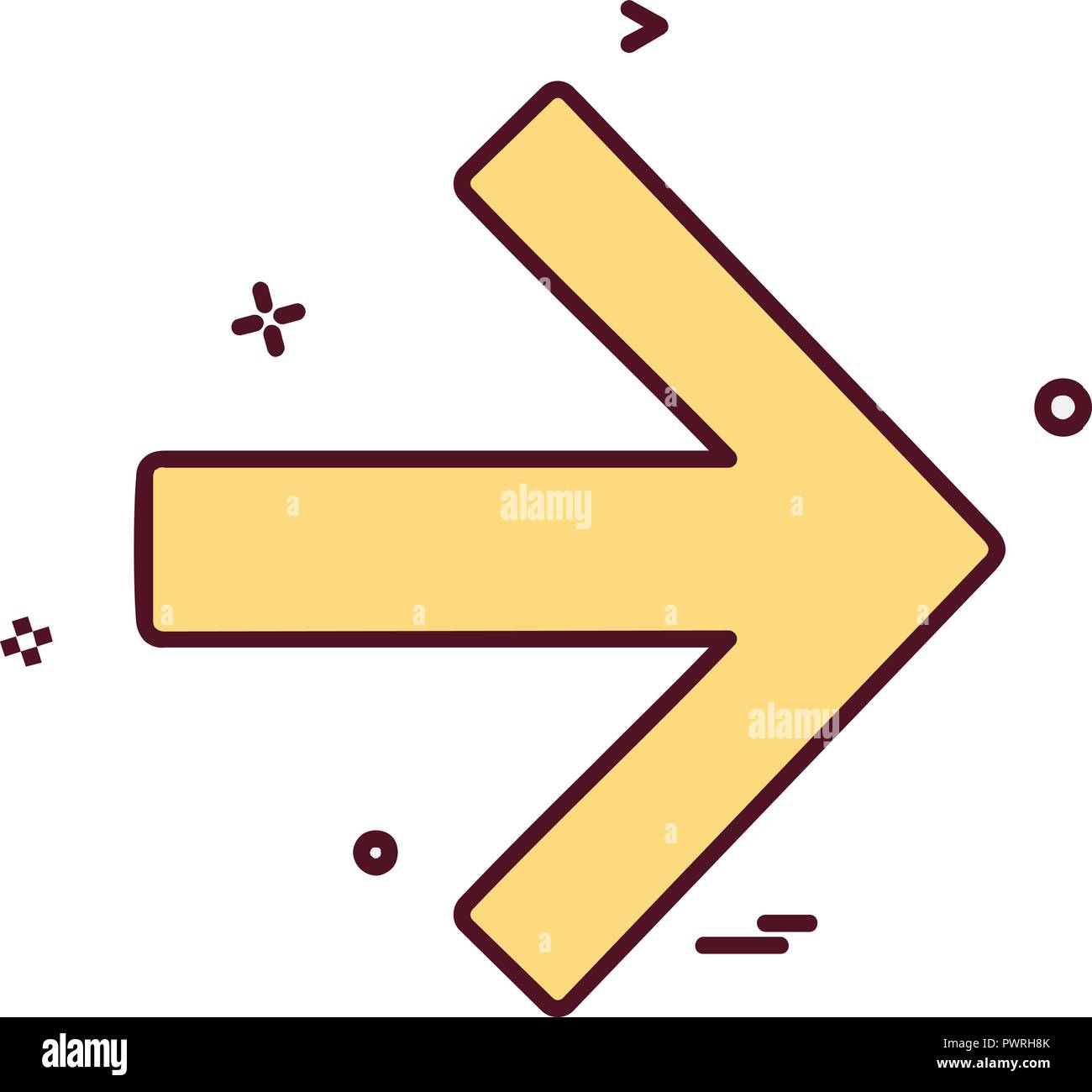 Right arrow icon design vector Stock Vector Image & Art - Alamy