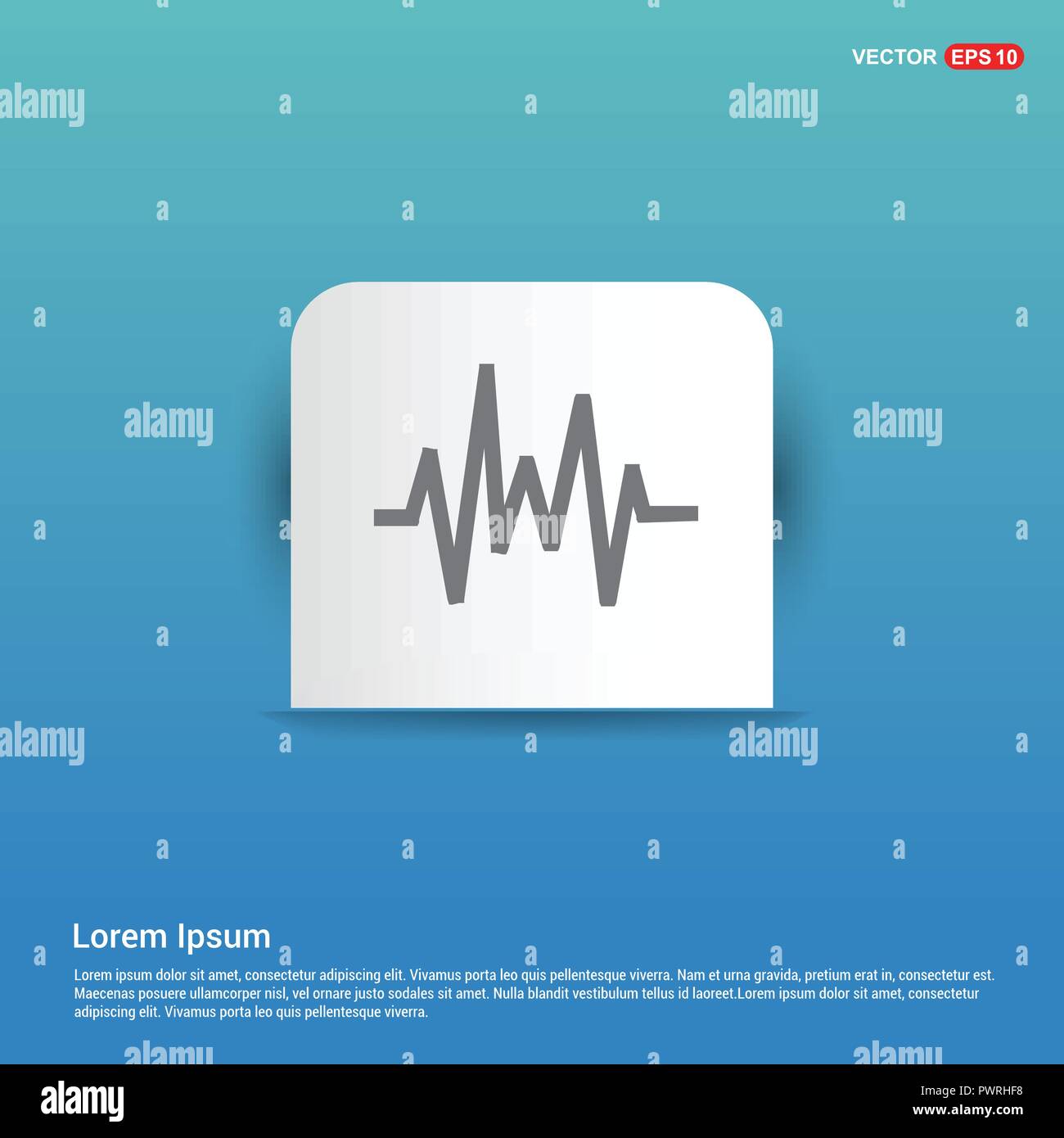 Pulse line icon - Blue Sticker button Stock Vector Image & Art - Alamy