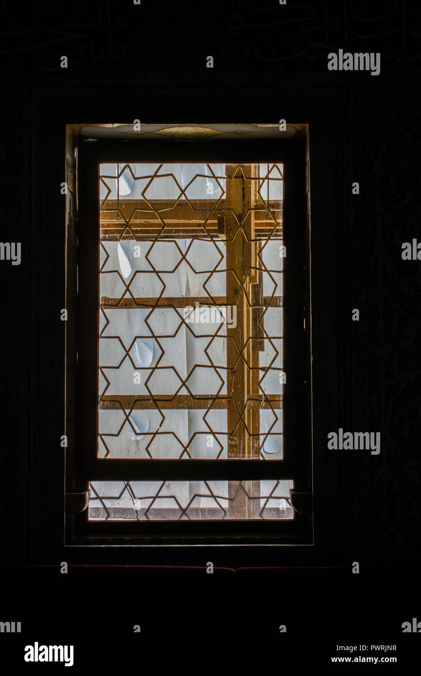 Old window Architecture from the Ottoman times In Istanbul Stock Photo ...
