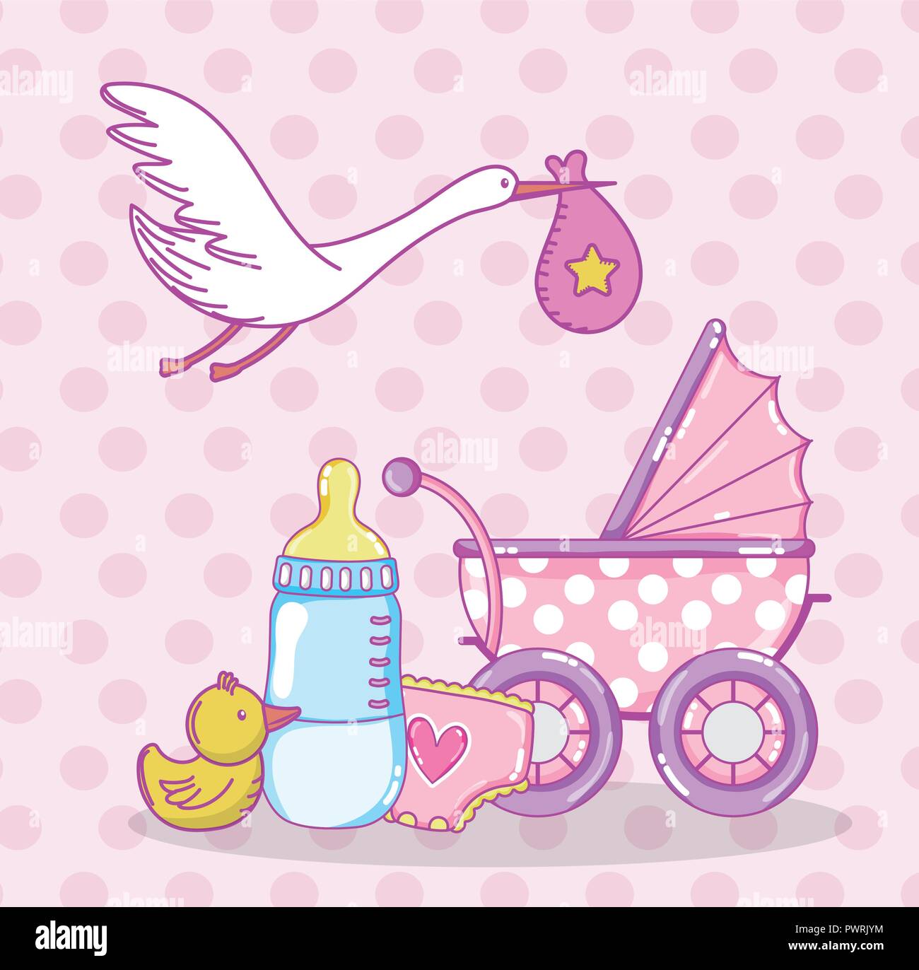 Baby shower cartoons Stock Vector Image & Art - Alamy