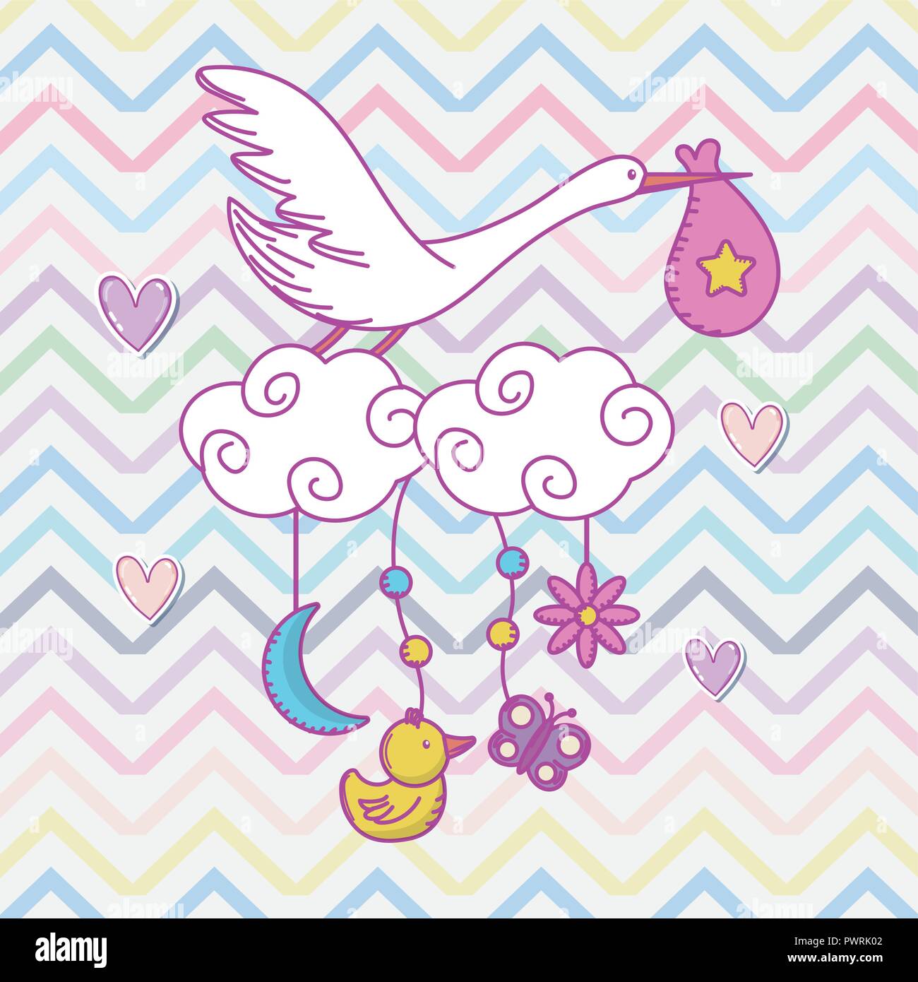 Baby shower cartoons Stock Vector Image & Art - Alamy