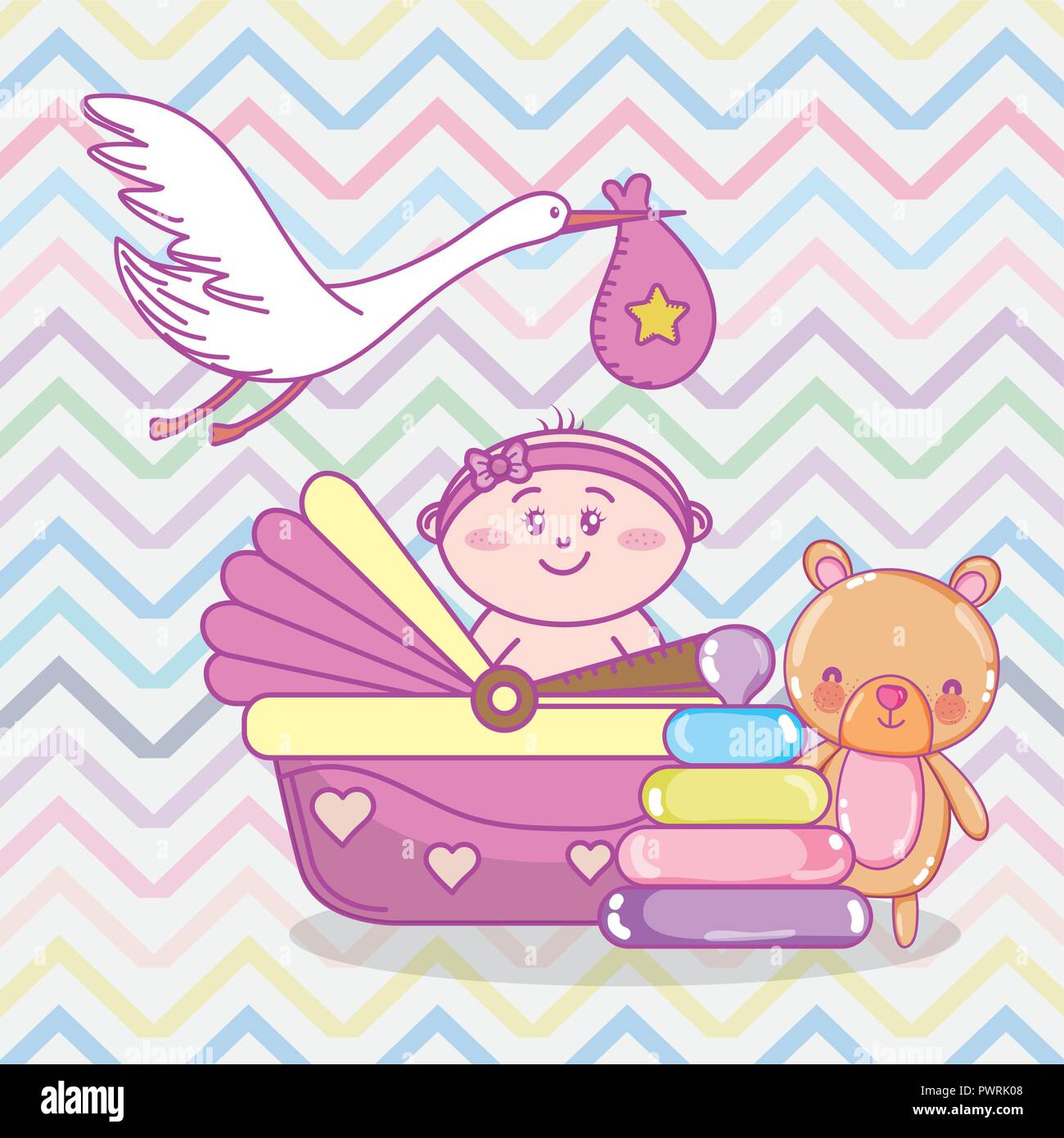 Baby shower cartoons Stock Vector Image & Art - Alamy