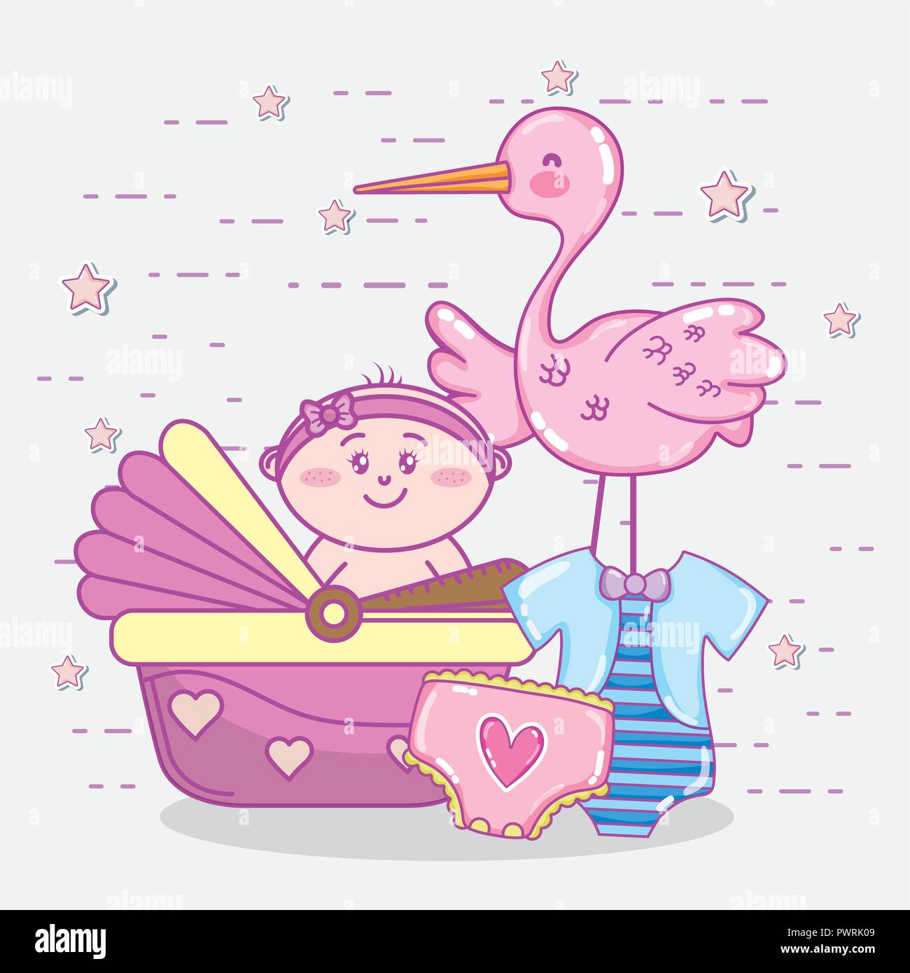 Baby shower cartoons Stock Vector Image & Art - Alamy