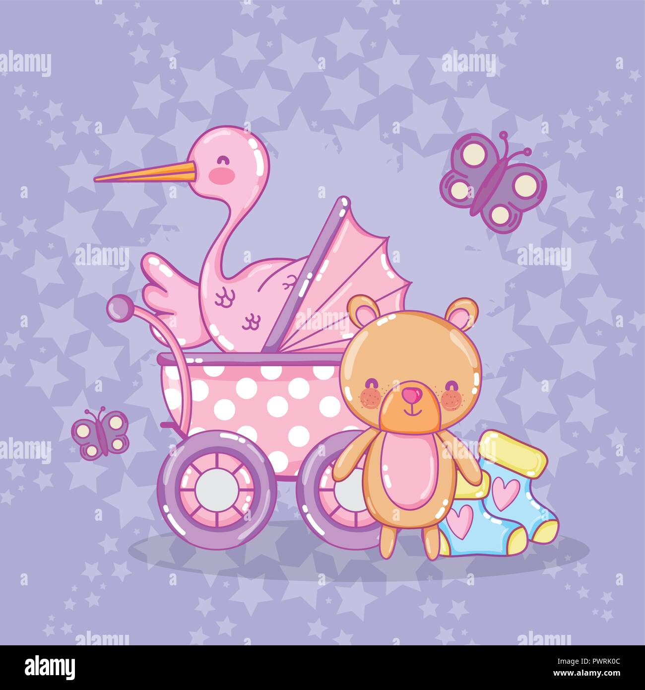 Baby shower cartoons Stock Vector Image & Art - Alamy