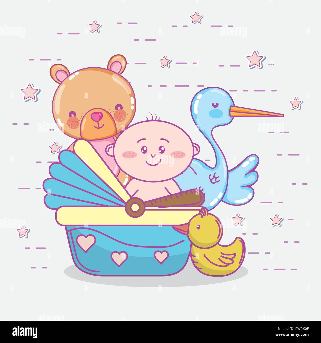 Baby shower cartoons Stock Vector Image & Art - Alamy