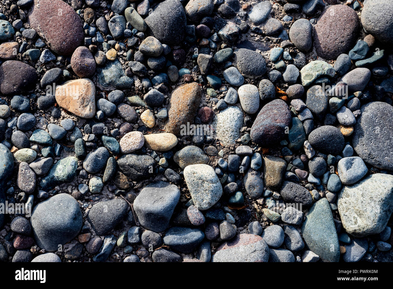 River rocks on a silty muddy bank shore Stock Photo - Alamy