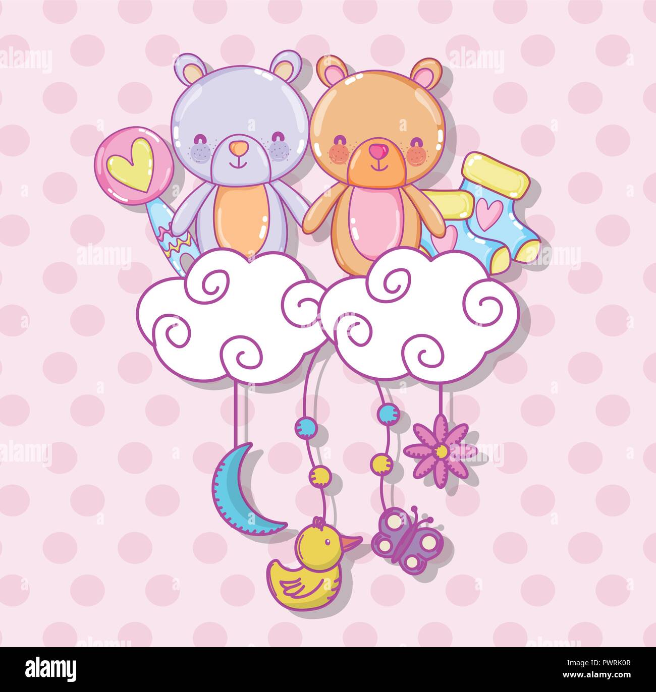 Baby shower cartoons Stock Vector Image & Art - Alamy