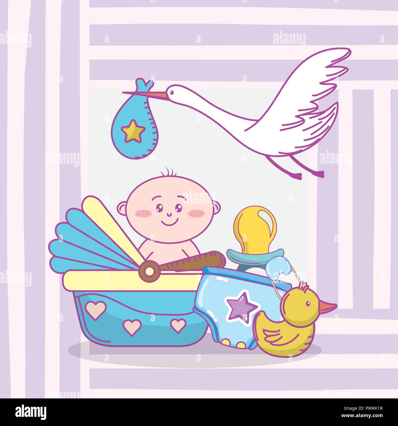 Baby shower cartoons Stock Vector Image & Art - Alamy