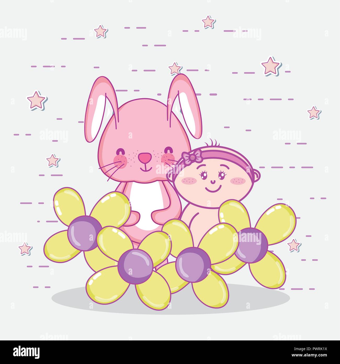 Baby shower cartoons Stock Vector Image & Art - Alamy
