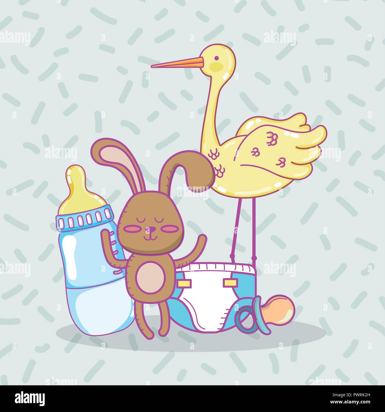 Baby shower cartoons Stock Vector Image & Art - Alamy