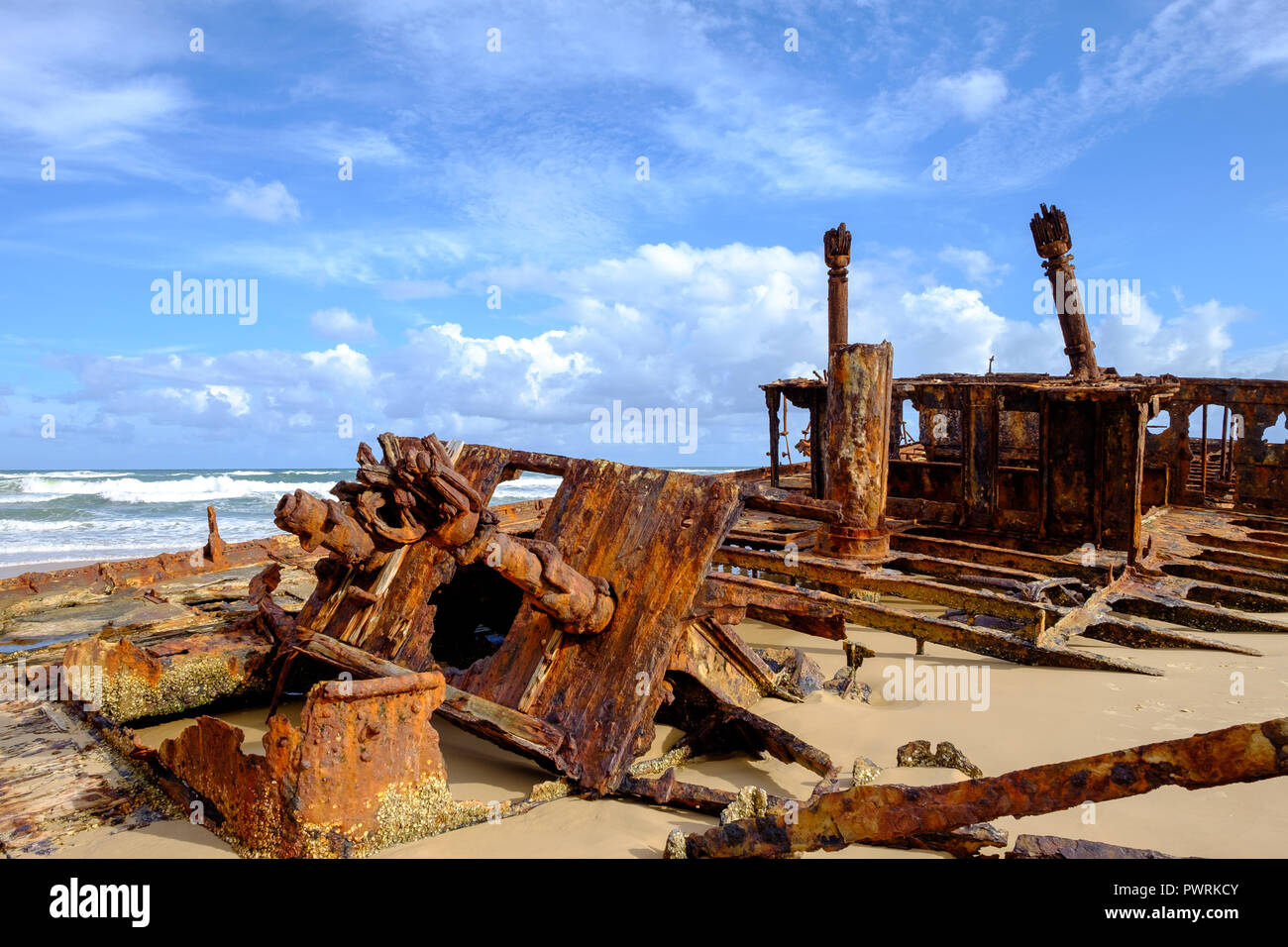 SS Maheno Wreck - Fraser Island Stock Photo - Alamy
