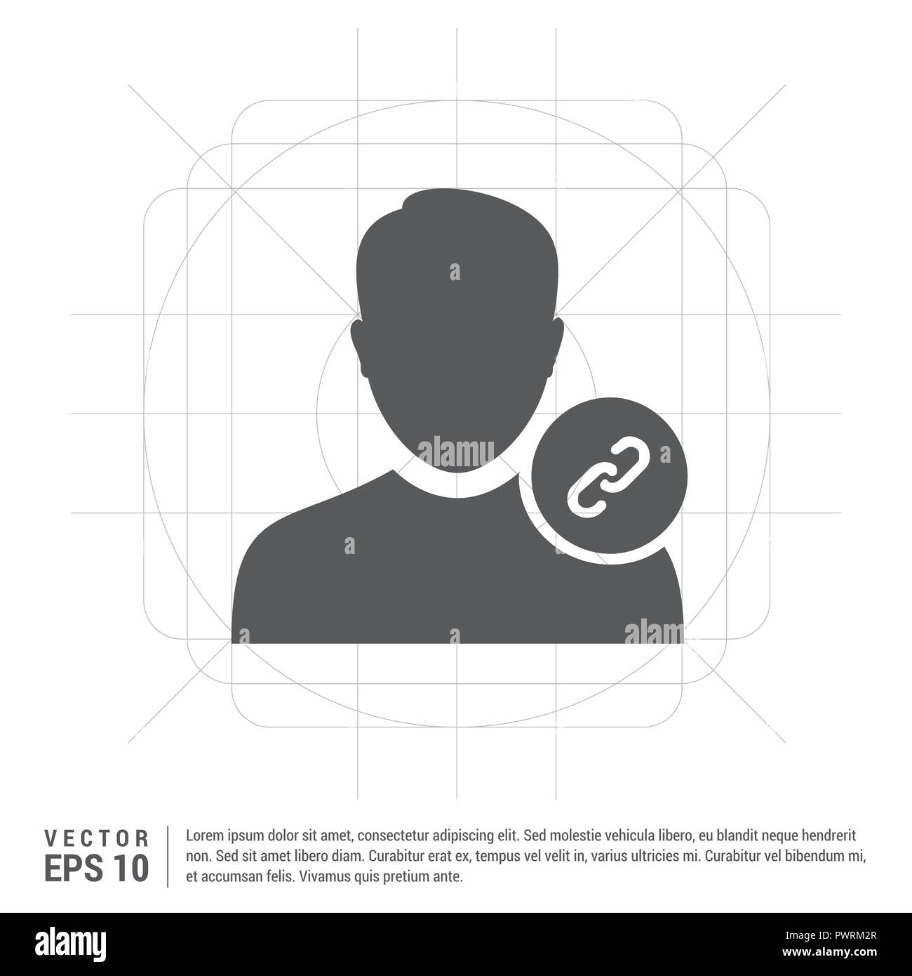 link attach user icon Stock Vector Image & Art - Alamy