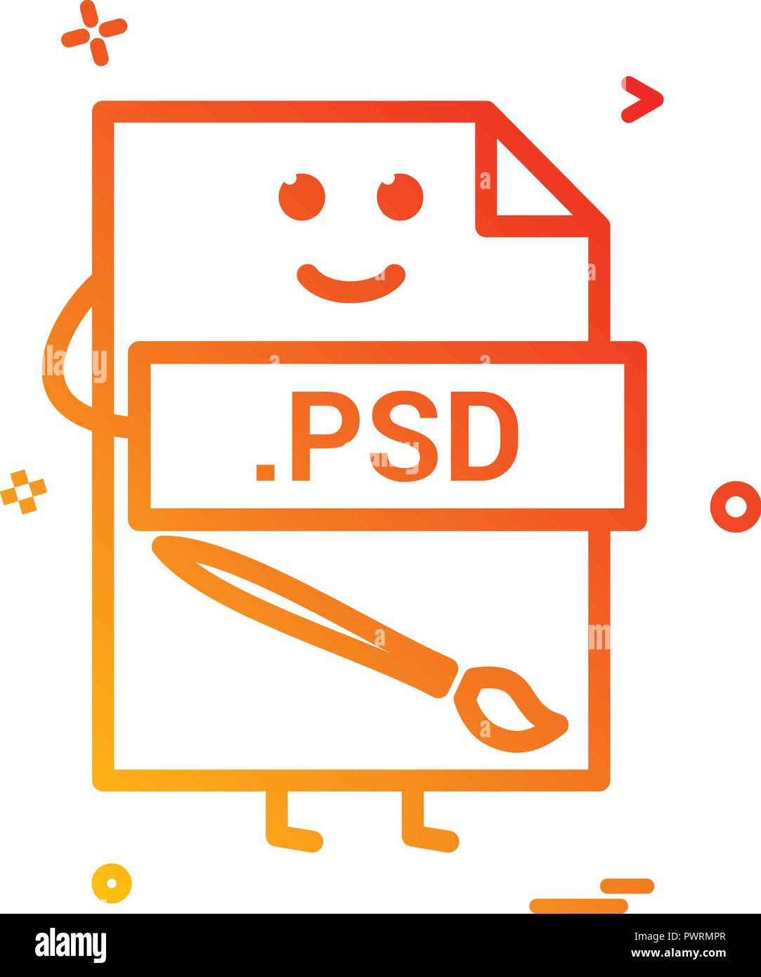 Computer psd file format type icon vector design Stock Vector Image ...