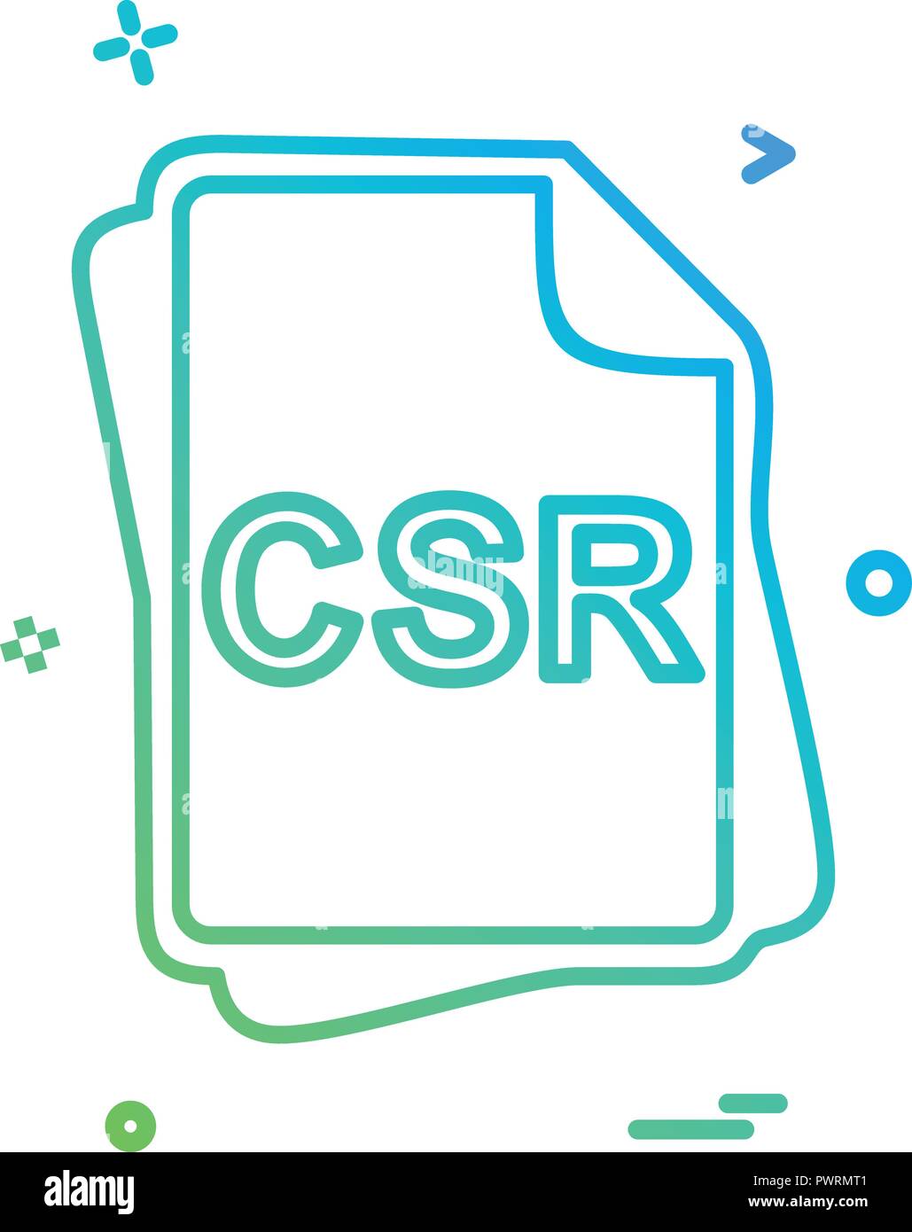 CSR file type icon design vector Stock Vector Image & Art - Alamy