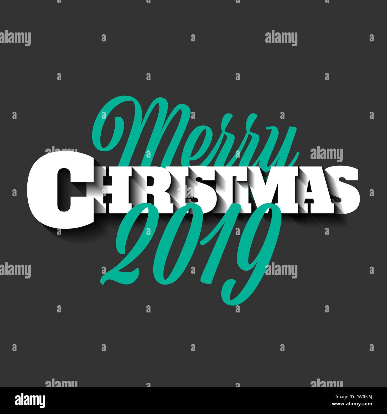 Merry Christmas 2019 sign on the black background Stock Vector Image ...