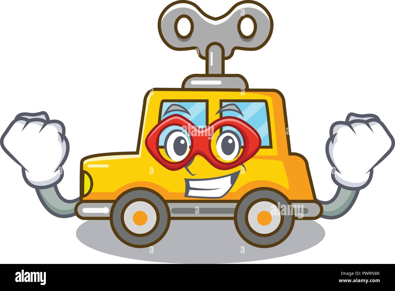Super hero cartoon clockwork toy car in table Stock Vector Image & Art ...