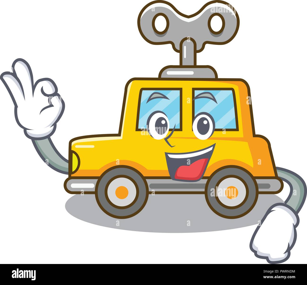 Okay cartoon clockwork toy car in table Stock Vector Image & Art - Alamy